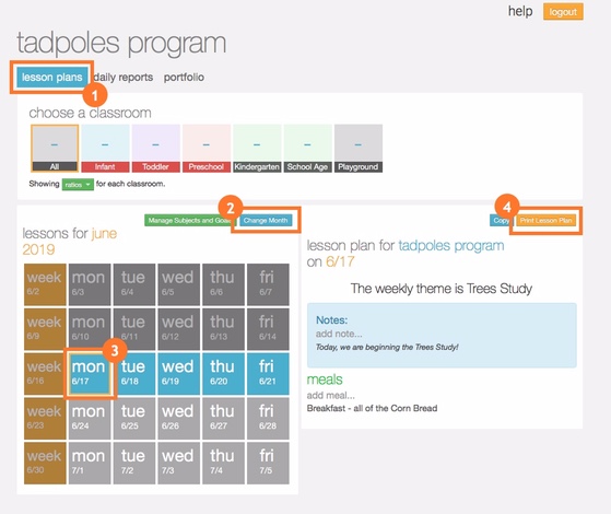 How do I share plans created in Tadpoles® with families while school is ...