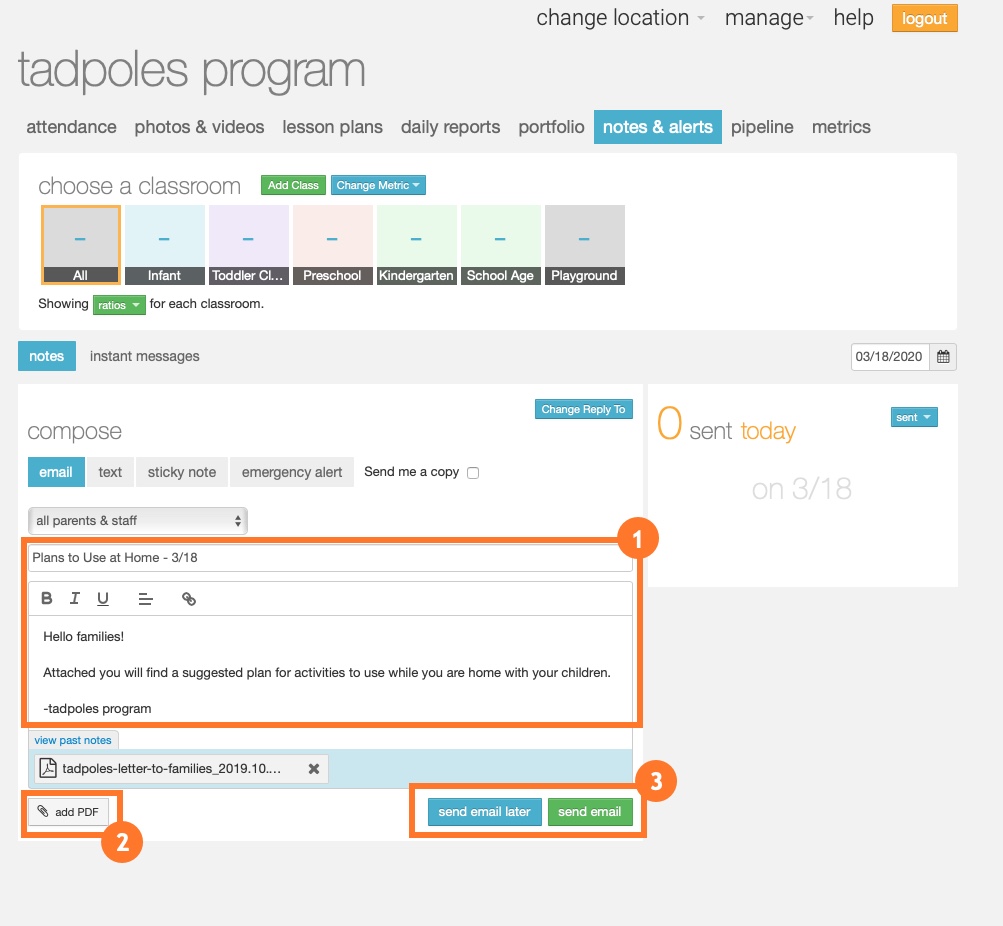 How do I share plans created in Tadpoles® with families while school is ...