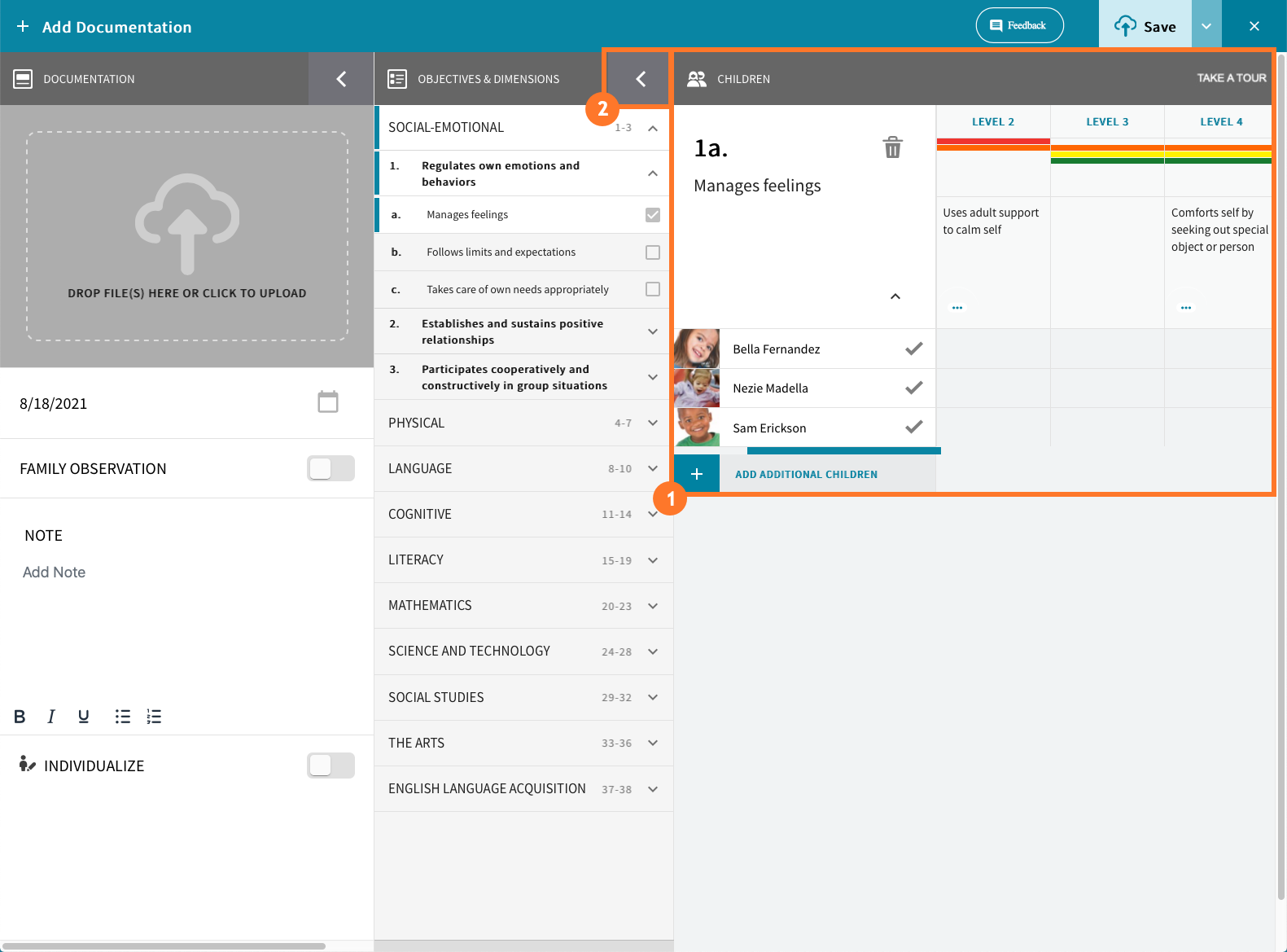 How do I view more levels while selecting preliminary levels and ...