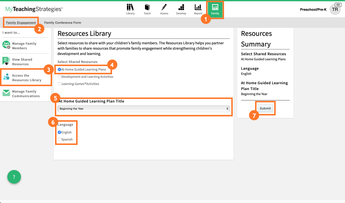 Sharing At-Home Guided Learning Plans with Families