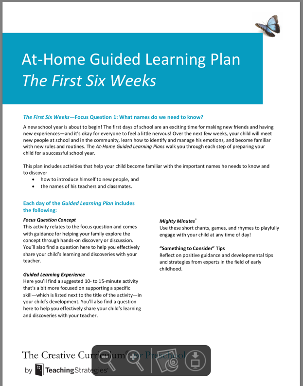 Sharing At-Home Guided Learning Plans with Families