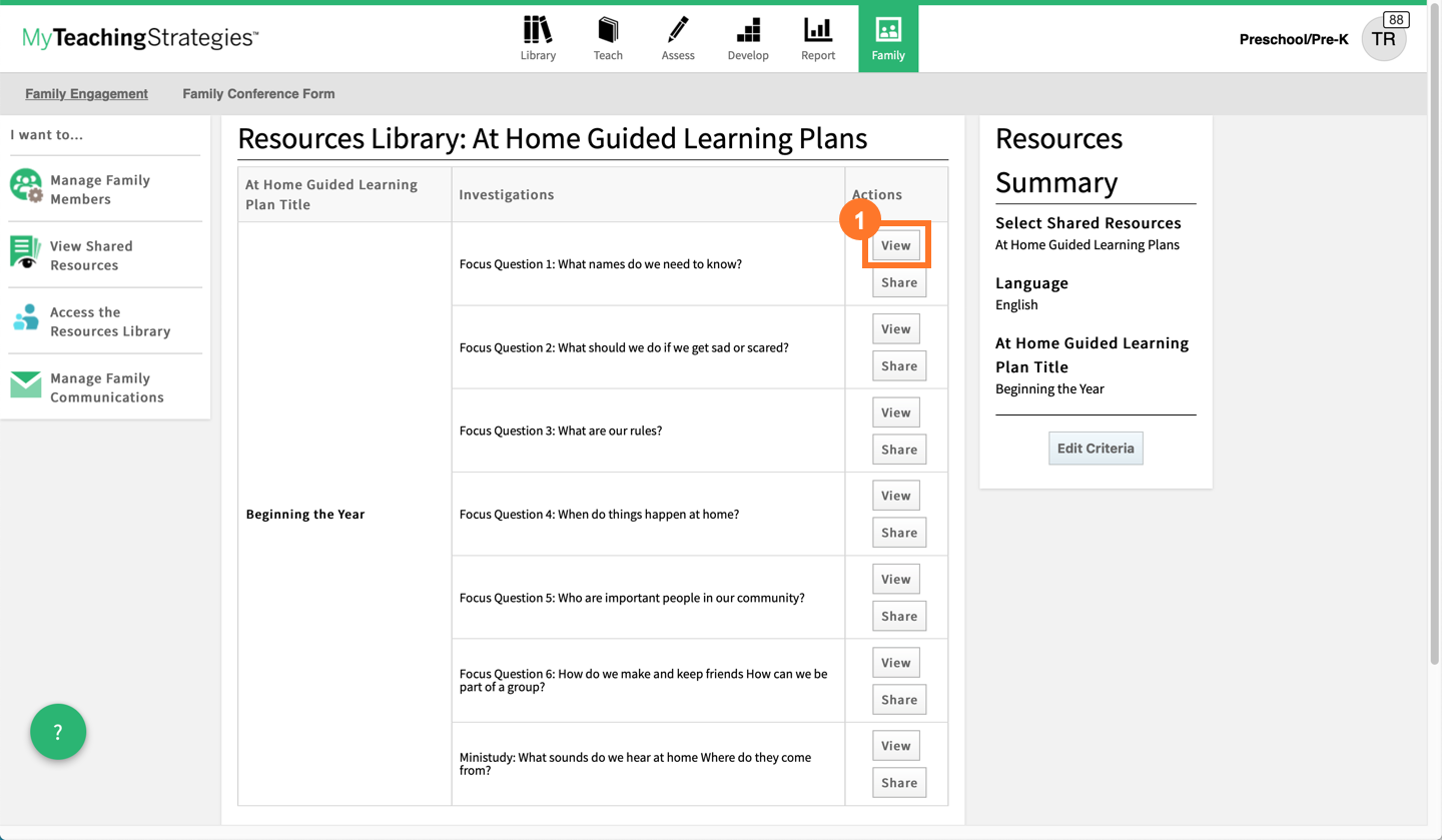 Sharing At-Home Guided Learning Plans with Families