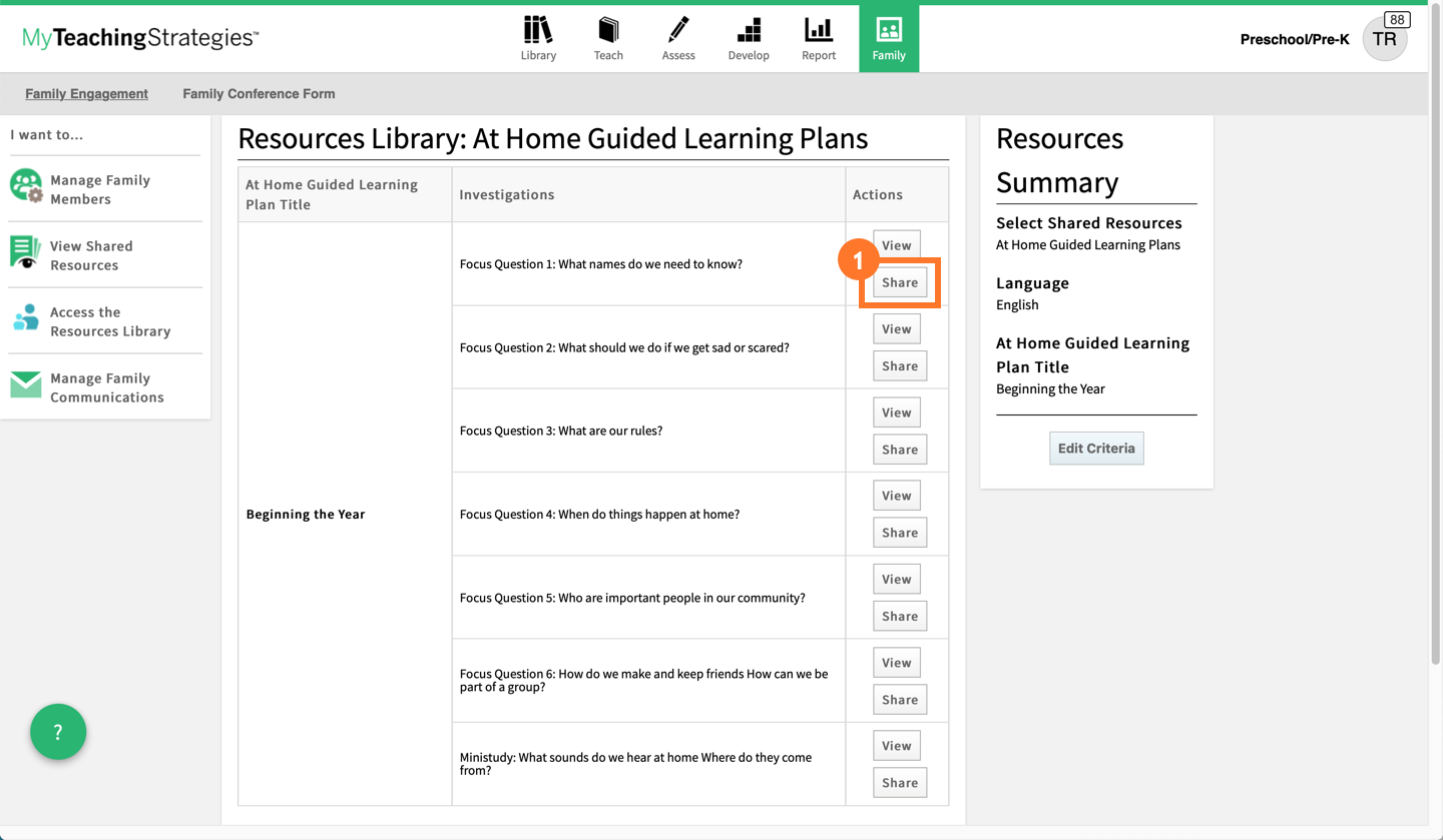 Sharing At-Home Guided Learning Plans with Families