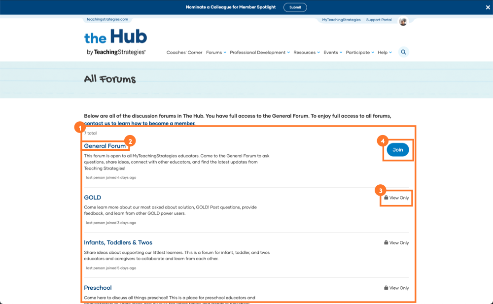 Participating in Discussion Forums in The Hub
