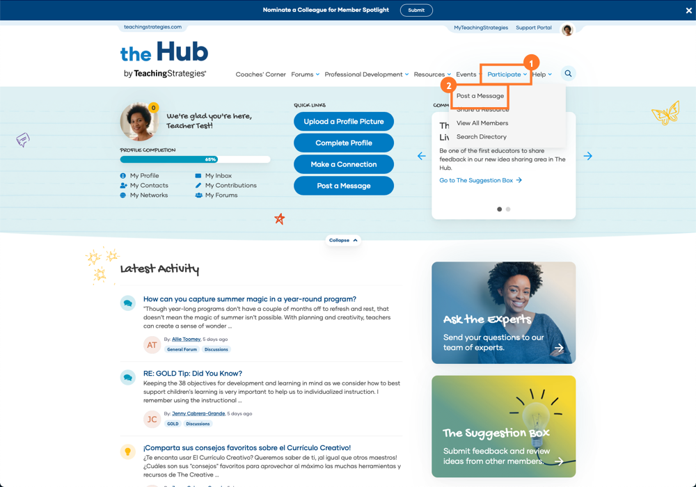 Connecting with Other Educators on The Hub