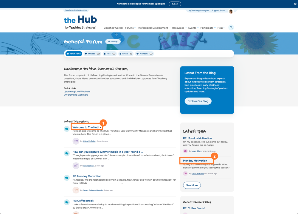 Connecting with Other Educators on The Hub