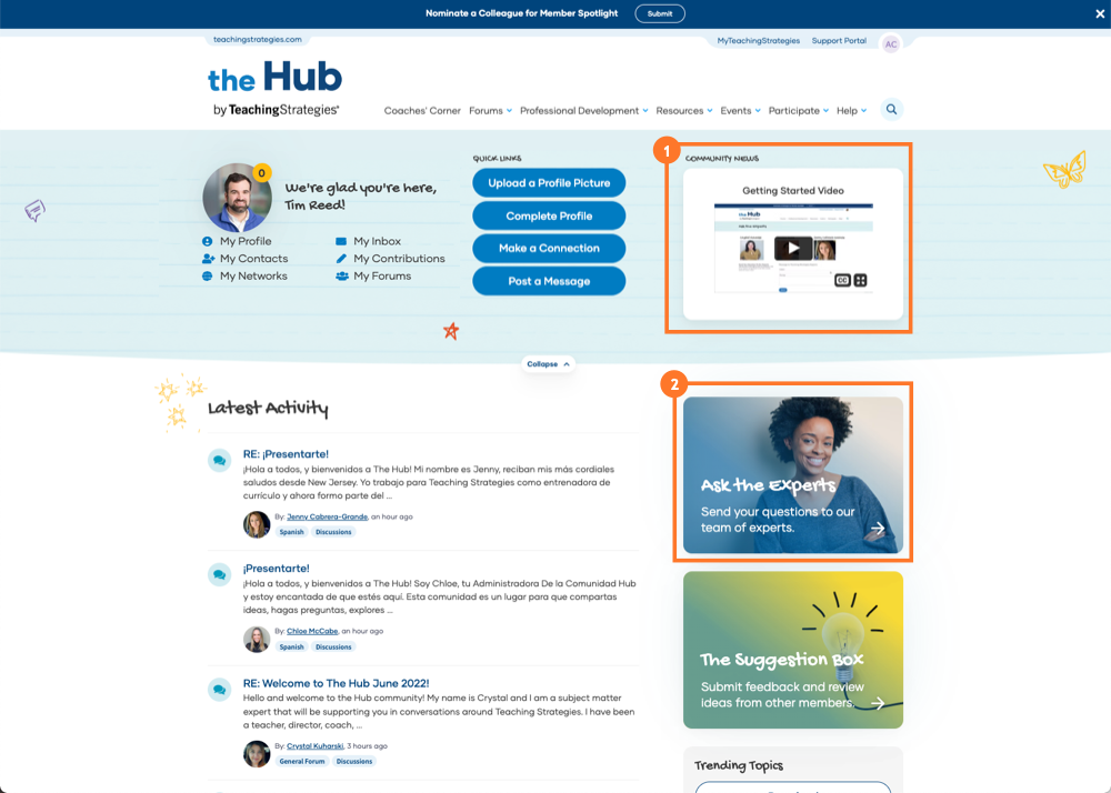 What do I have access to in The Hub with the Teacher Membership?