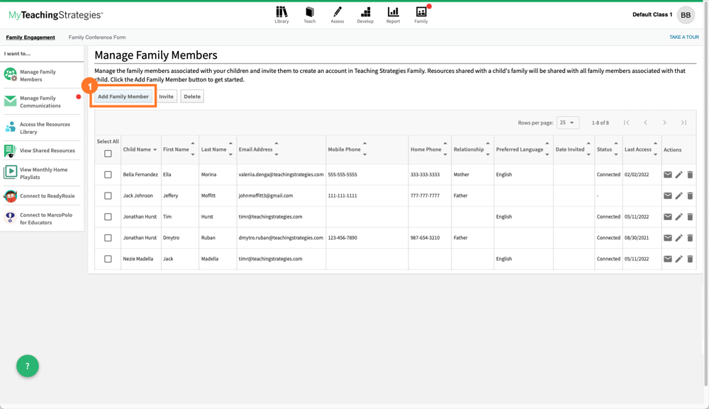Manage Family Members