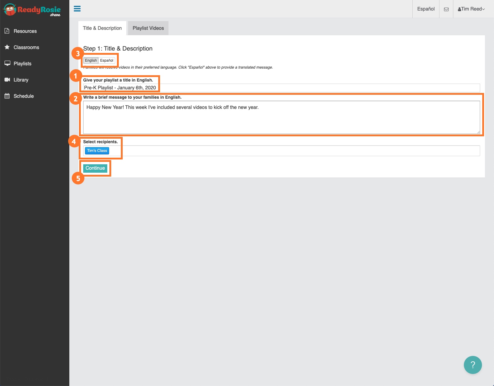 Creating Custom Playlists in ReadyRosie