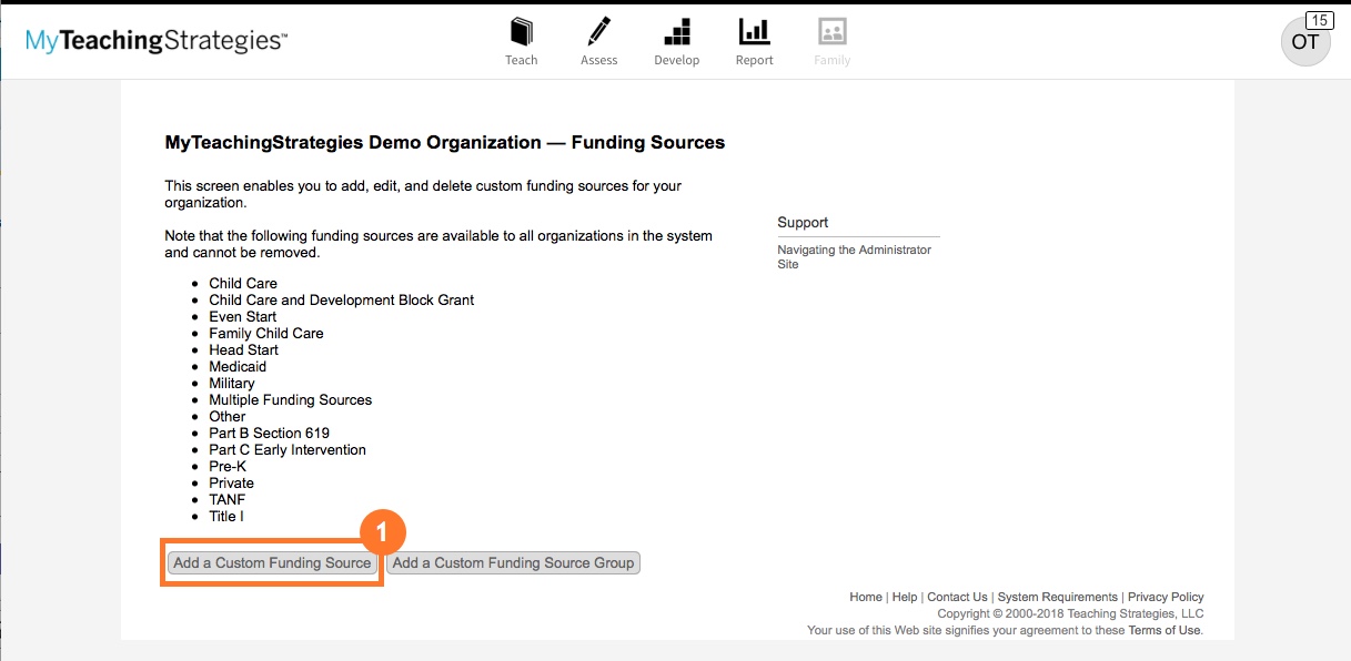 How do I add a custom funding source to tag to children in my ...