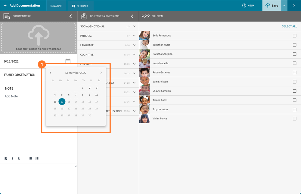 When can I start collecting documentation for the next checkpoint period?
