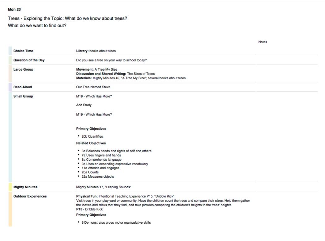 How do I print my weekly plan?