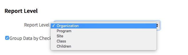 Which report level should I choose when generating outcomes reports?