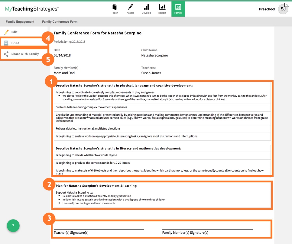 Family Conference Forms