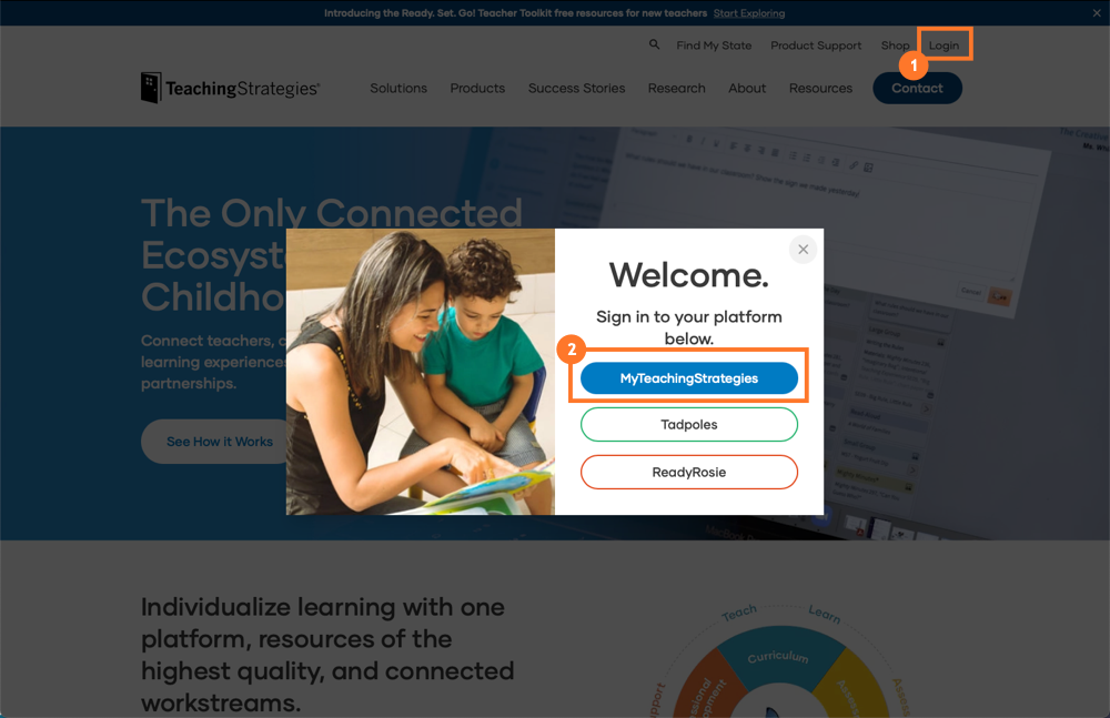 Logging In To MyTeachingStrategies