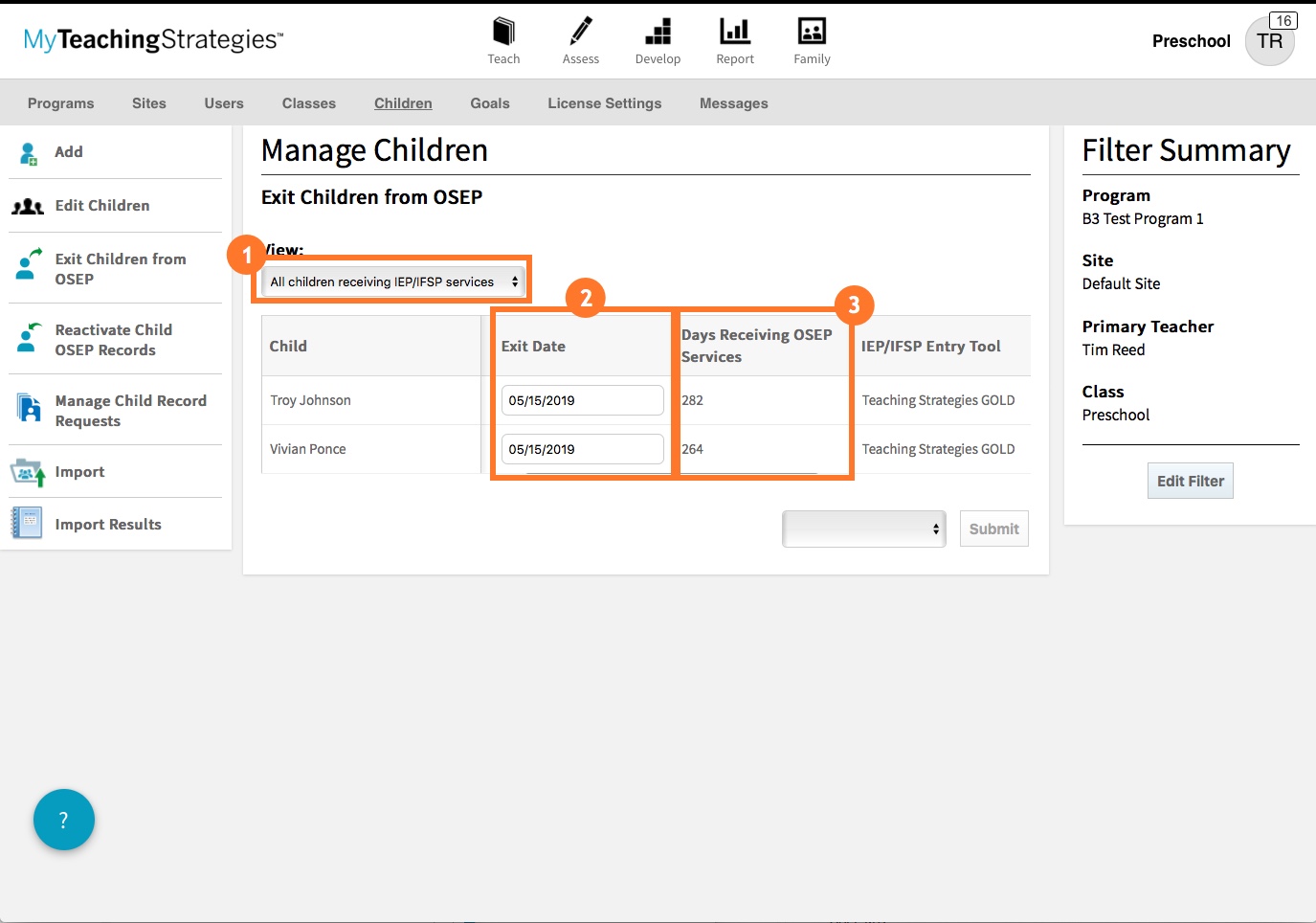 Exiting / Transitioning Children From an IEP / IFSP