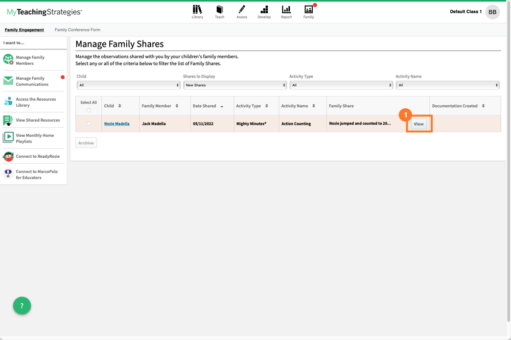 Manage Family Shares