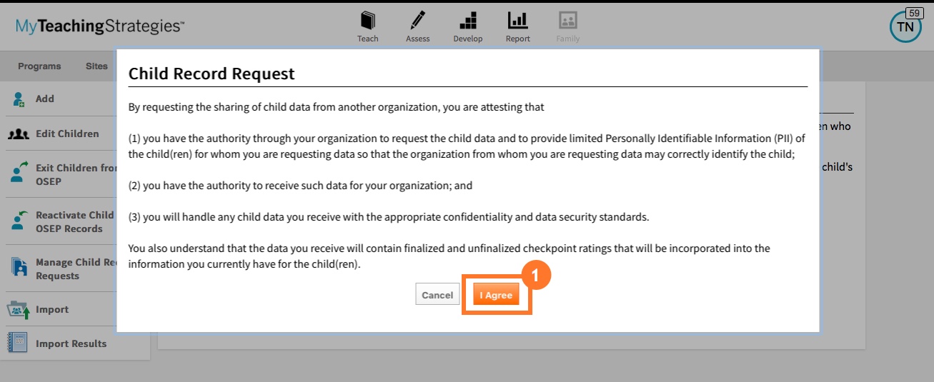 Managing Child Record Requests