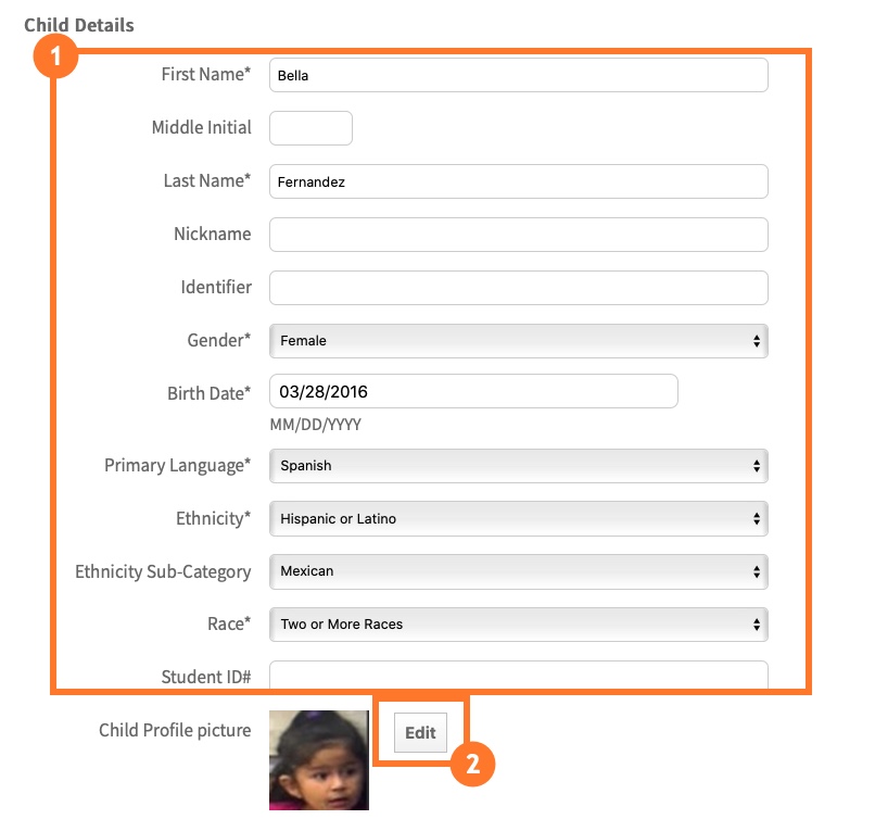 Editing Children in MyTeachingStrategies - Teachers
