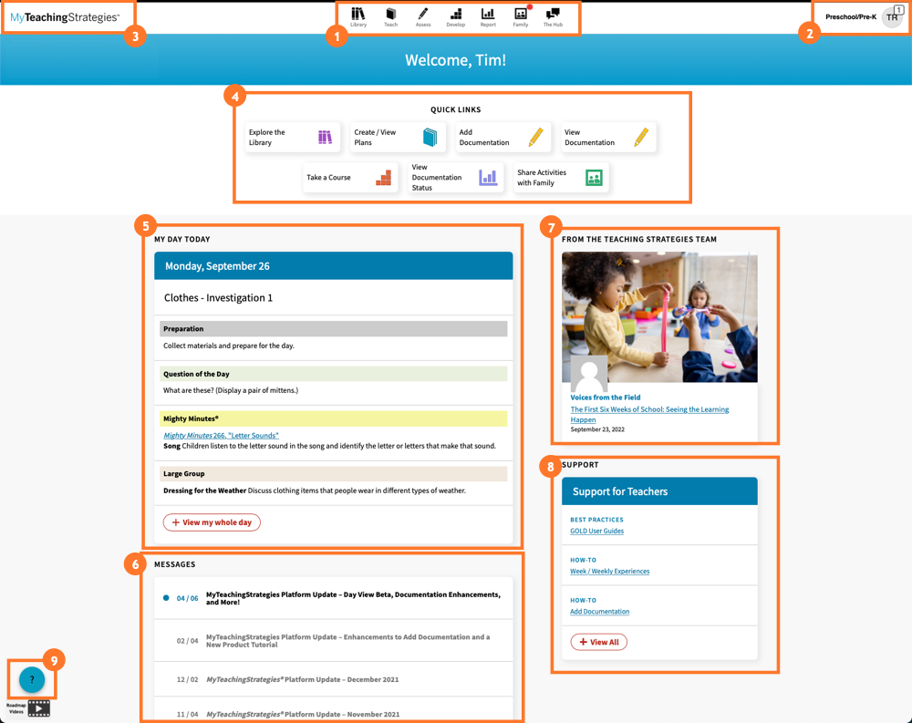 MyTeachingStrategies Dashboard - Teachers