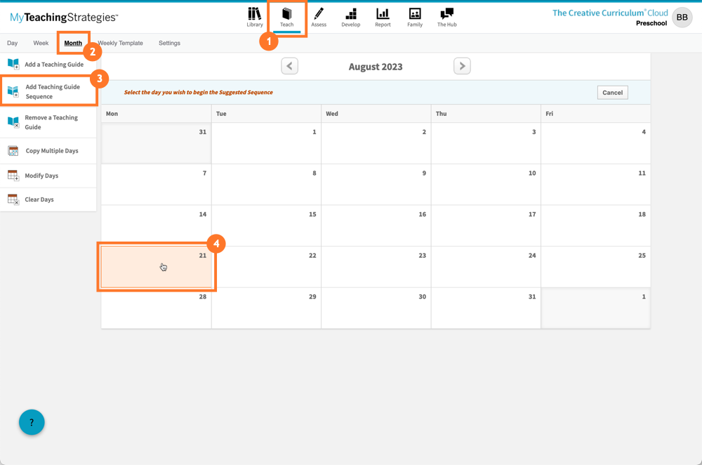 Adding Teaching Guides to Your Planning Calendar