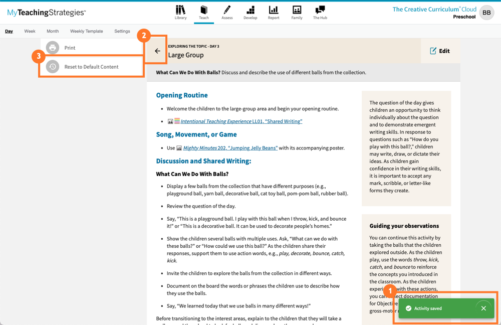 Using the Week View Calendar