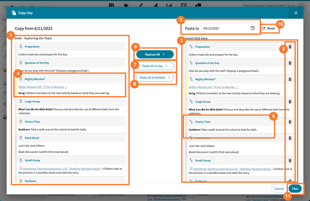 Using the Day View Calendar