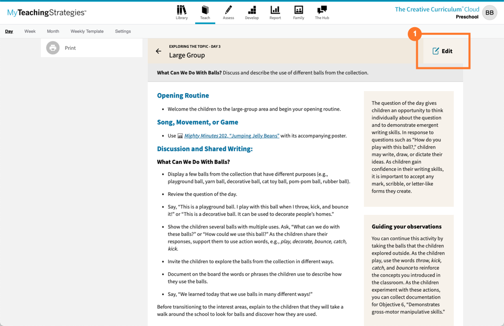 Using the Day View Calendar