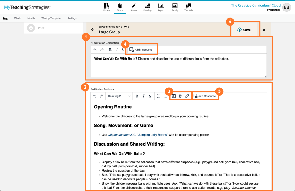 Using the Day View Calendar