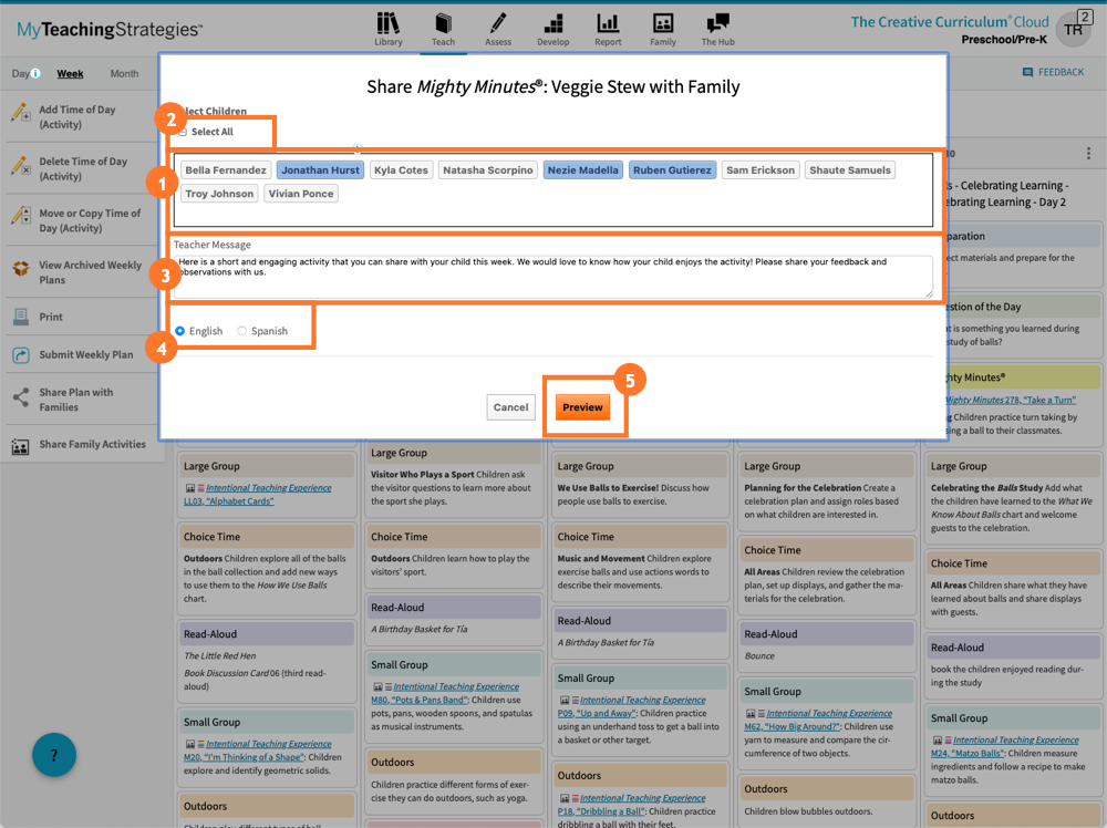 Sharing Family Mighty Minutes with Families