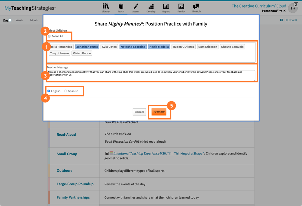 Sharing Family Mighty Minutes with Families