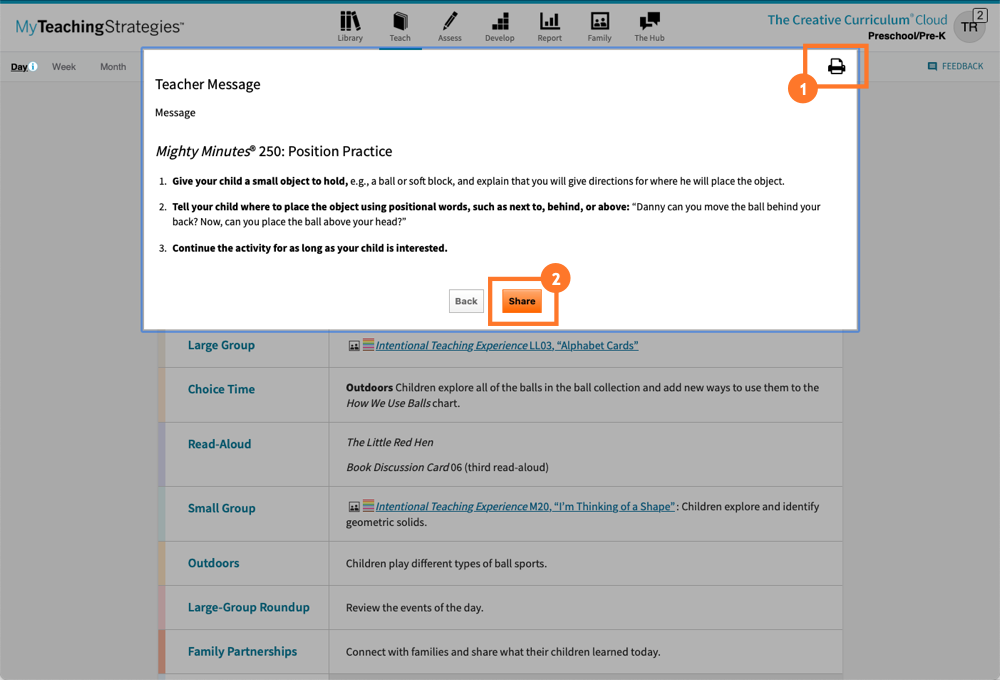Sharing Family Mighty Minutes with Families