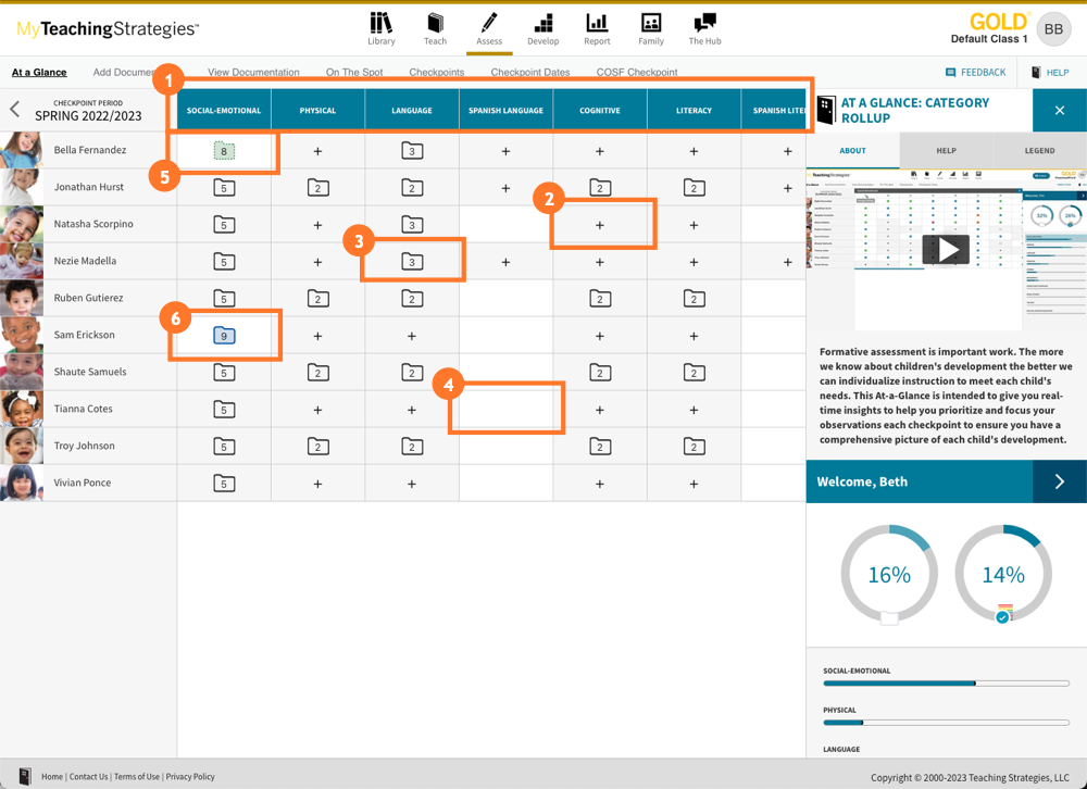 Using the Assessment At-a-Glance Dashboard