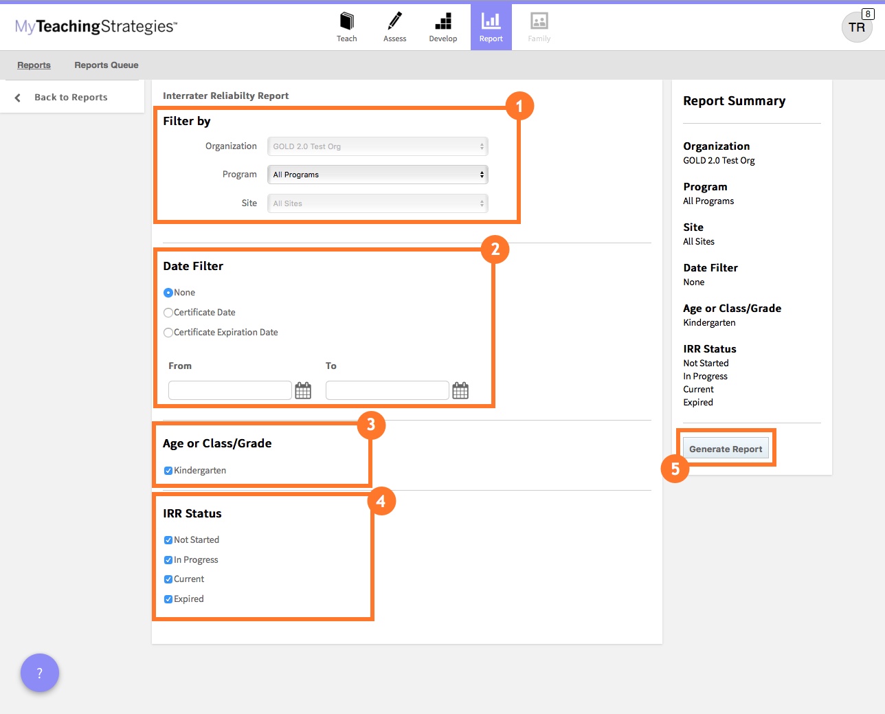 Interrater Reliability Report (Legacy)