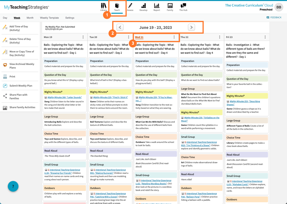 Using the Day View Calendar