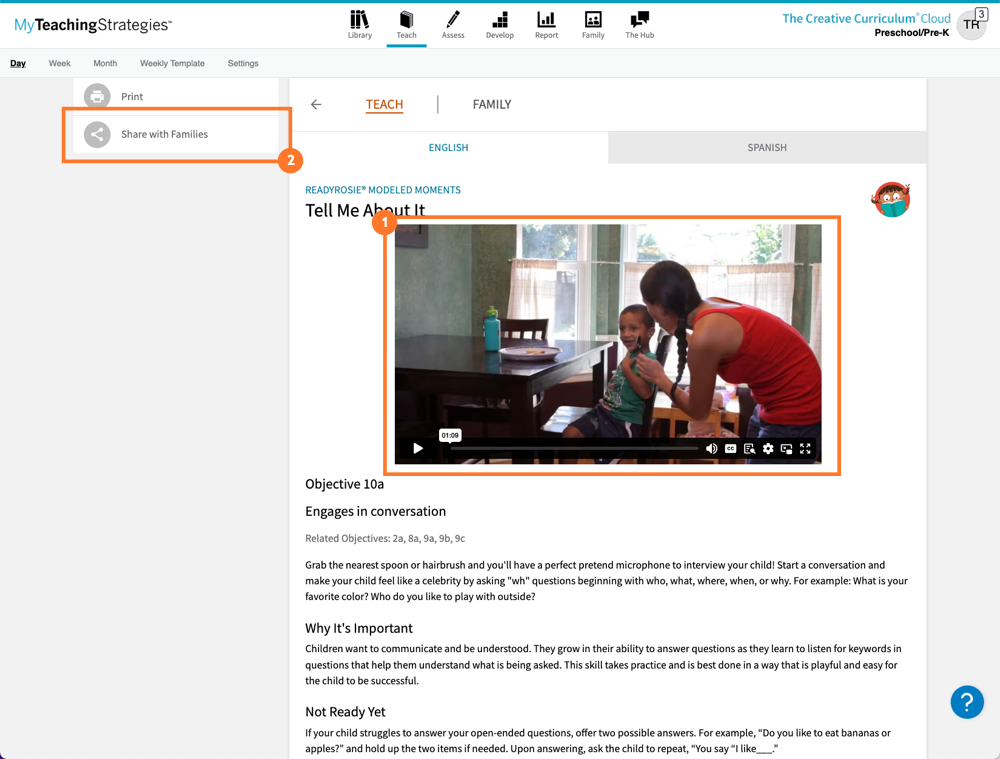 ReadyRosie + The Creative Curriculum Cloud – Limited Beta (Updated November 2023)