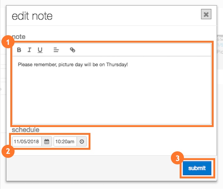 How do I view or edit notes and alerts that I have scheduled to be sent ...