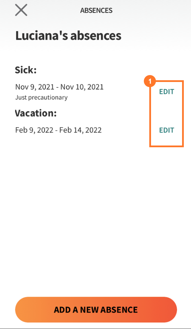 Marking Your Child Absent on the Tadpoles Parent App