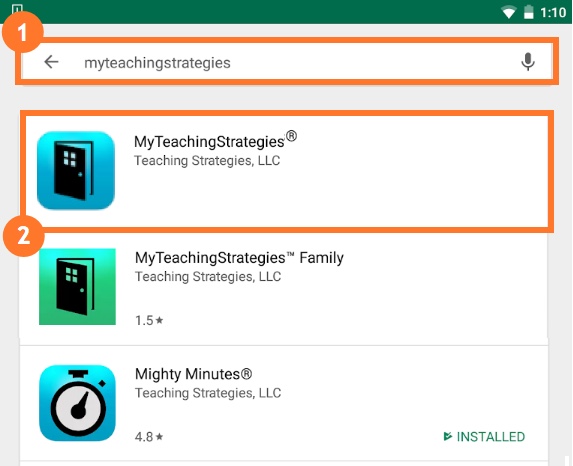 Downloading the MyTeachingStrategies Mobile App on Android Devices
