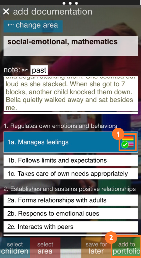 Adding Documentation with the MyTeachingStrategies Mobile App