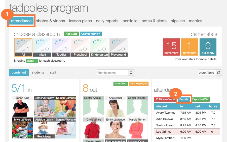 How do I edit an absence in Tadpoles?