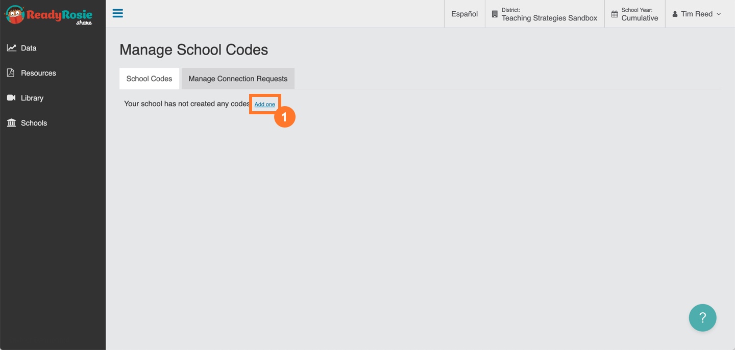 Using School Codes in ReadyRosie