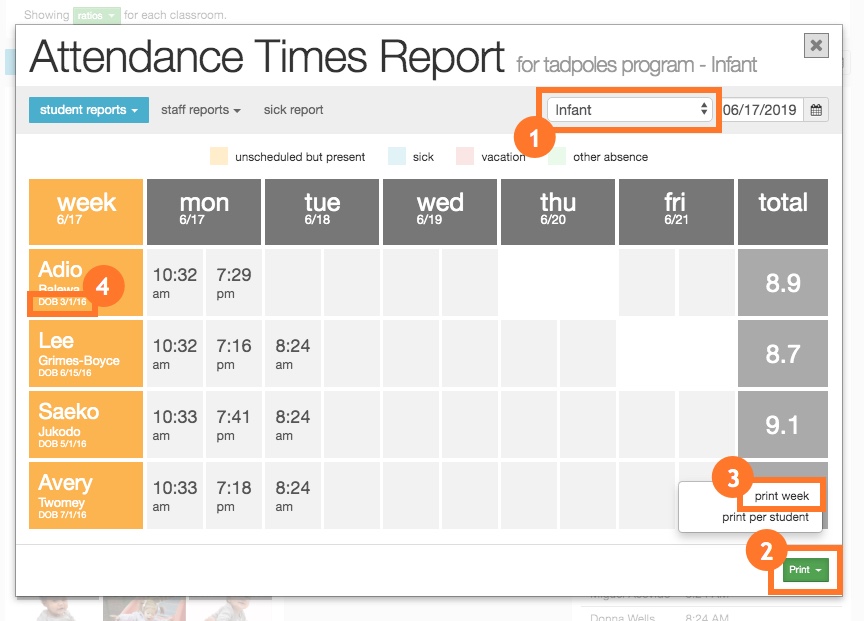 How do I generate a class list in Tadpoles?