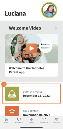 How do families use the unexpected absence feature on the Tadpoles ...