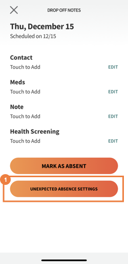 How do families use the unexpected absence feature on the Tadpoles ...