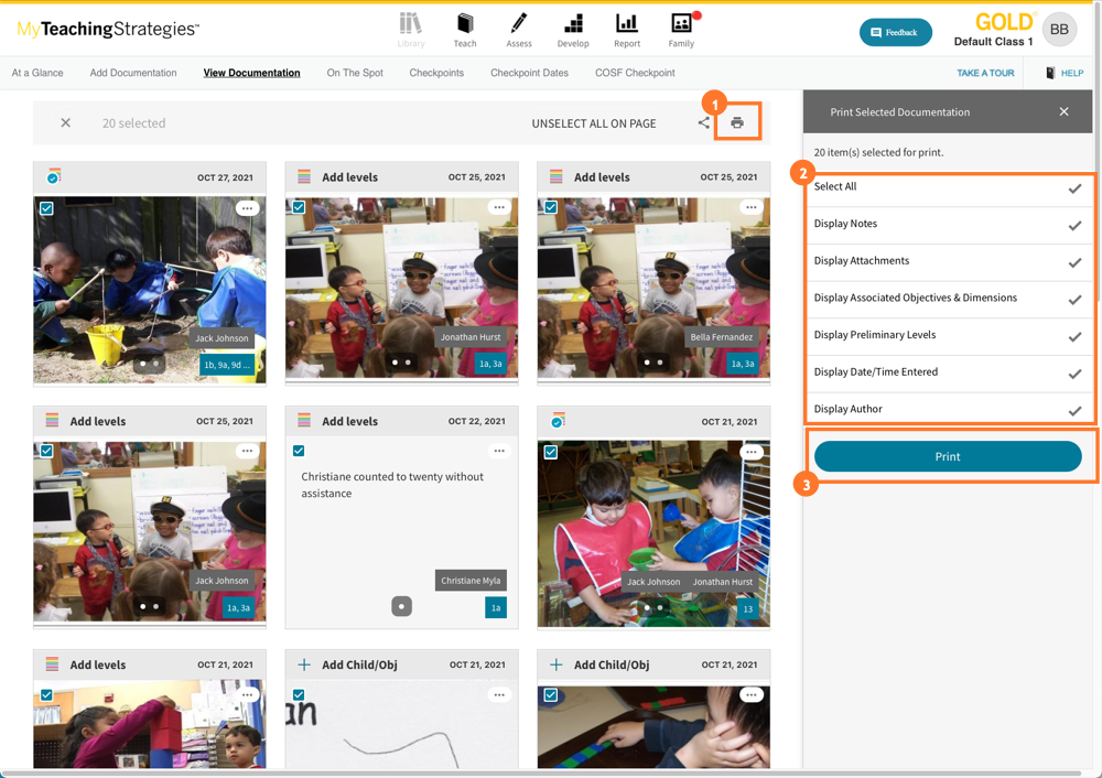 View Documentation - Teachers