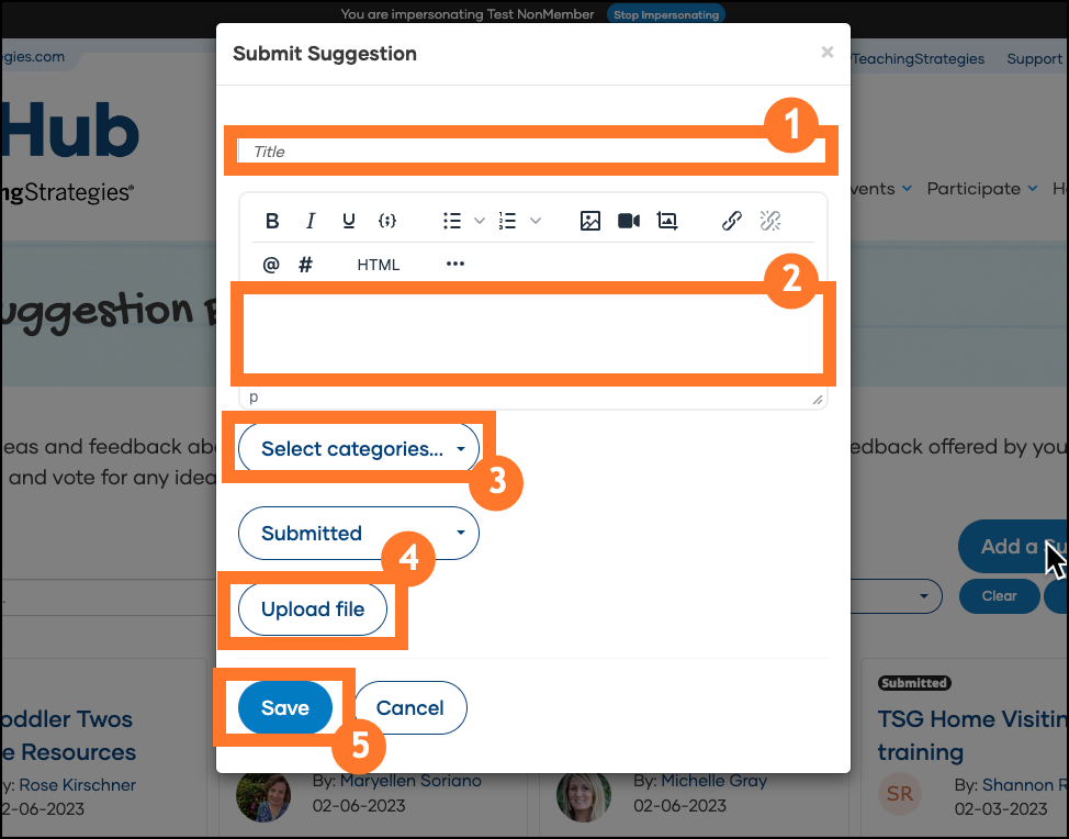 Accessing The Suggestion Box