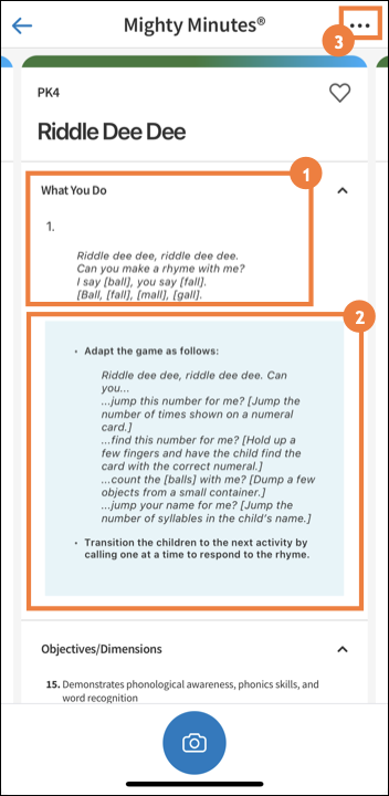 Using Mighty Minutes on the Teaching Strategies Teacher App