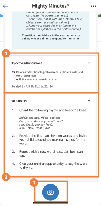 Using Mighty Minutes on the Teaching Strategies Teacher App