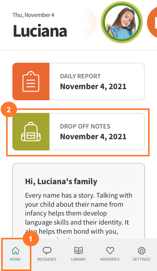 Using the Tadpoles Parent App